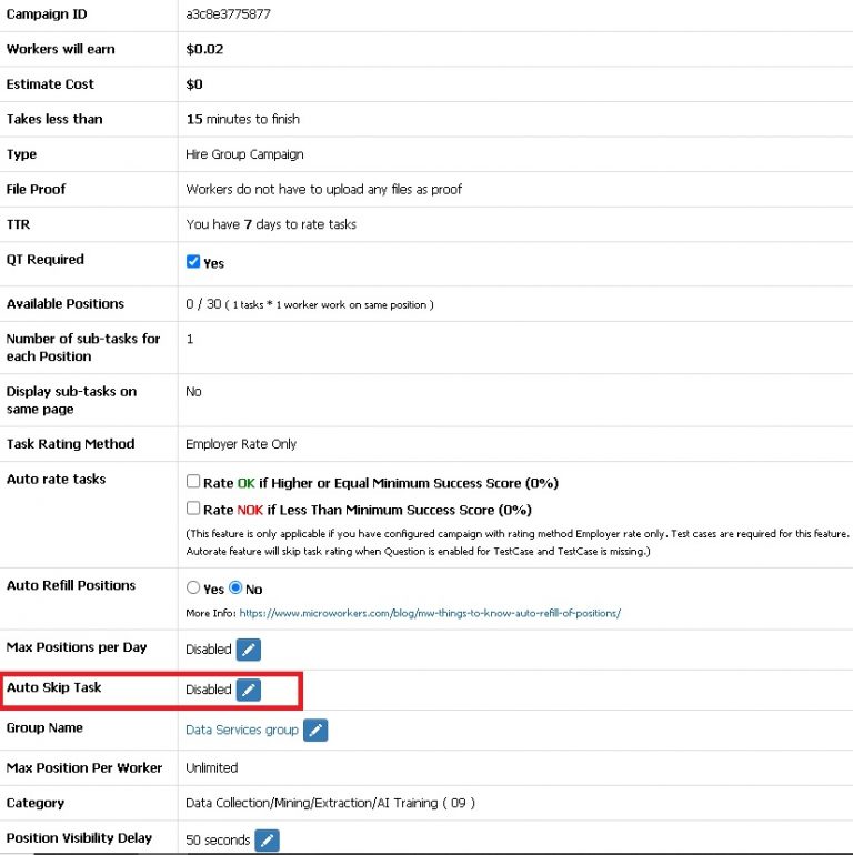 The Auto Skip Feature - MicroWorkers